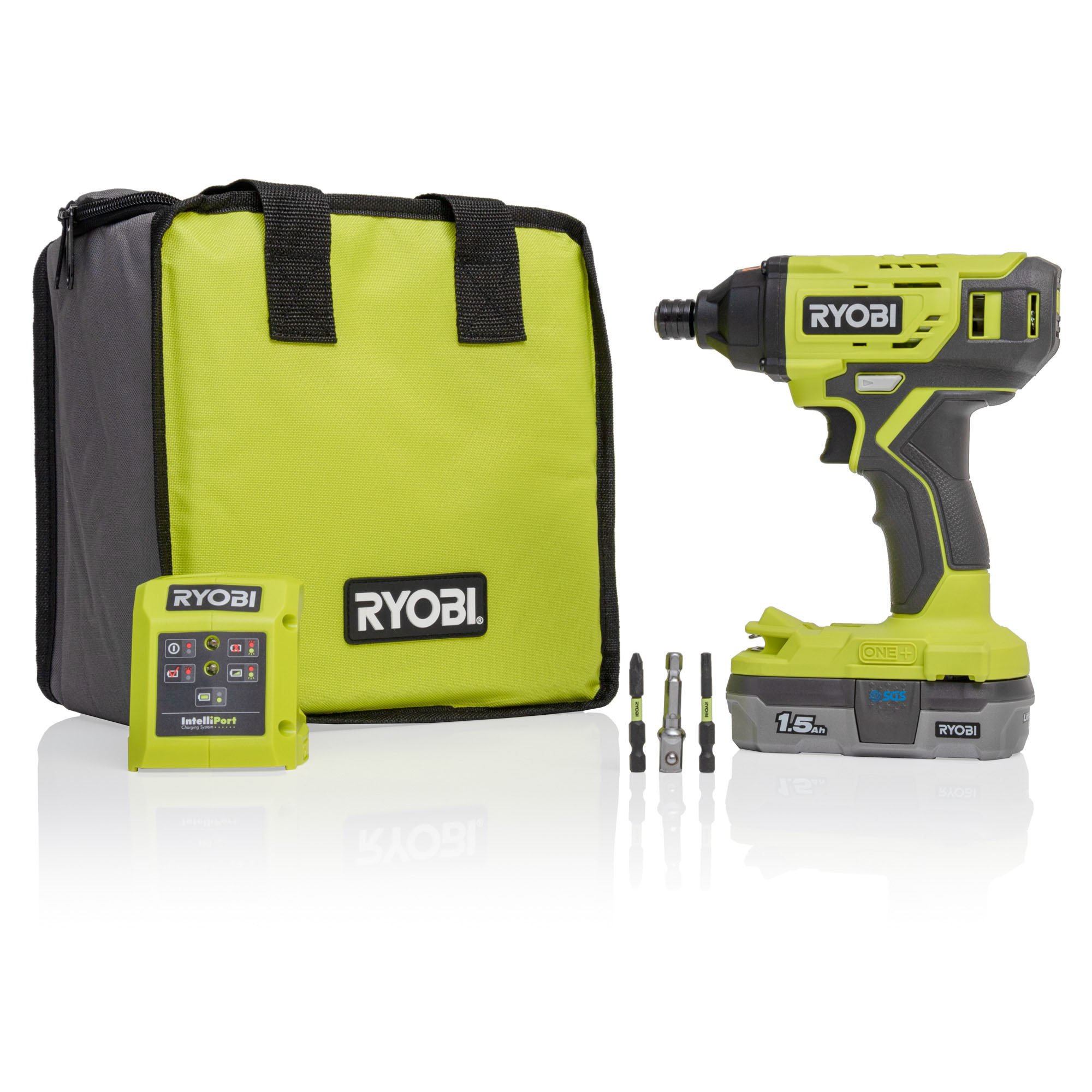 Ryobi R18ID2-115S 18V一+ 200nm冲击驱动器，1.5 AH电池，充电器和包 - 欧宝平台登录